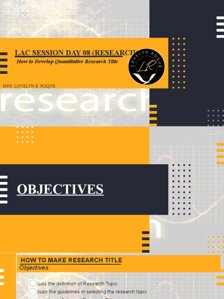 Crafting Effective Quantitative Research Titles | PDF | Marketing ...