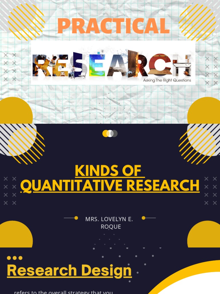 PPT #4 - Kinds of Quantitative Research | PDF | Statistics | Experiment