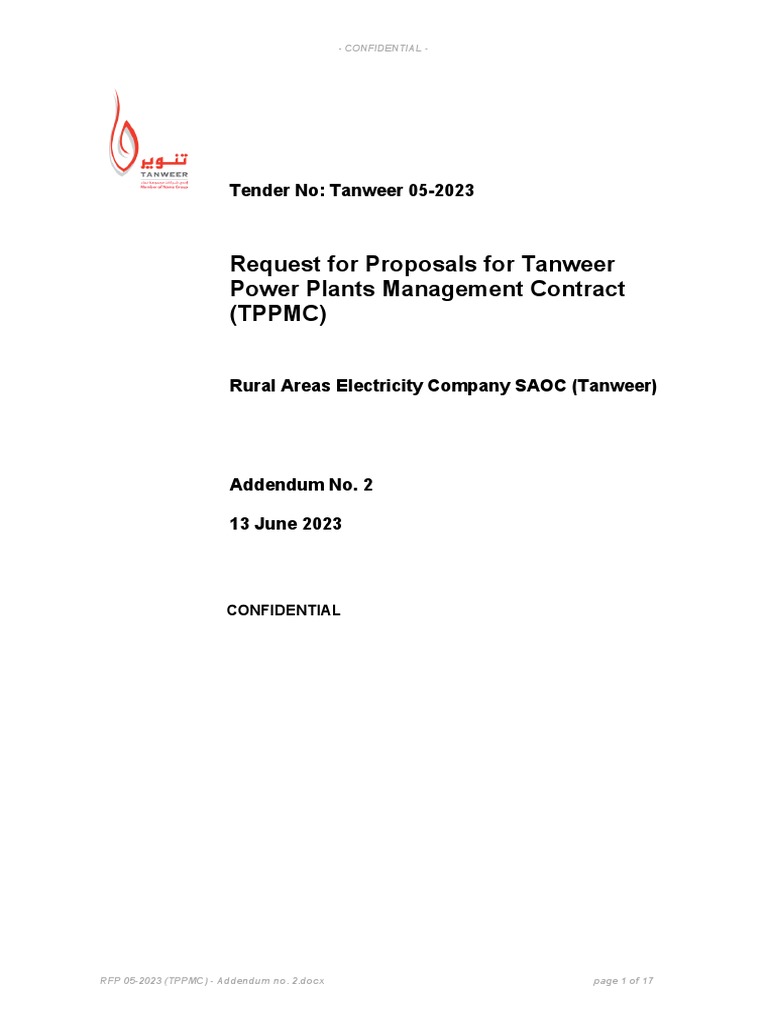 RFP 05-2023 (TPPMC) - Addendum No. 2 | PDF | Request For Proposal ...