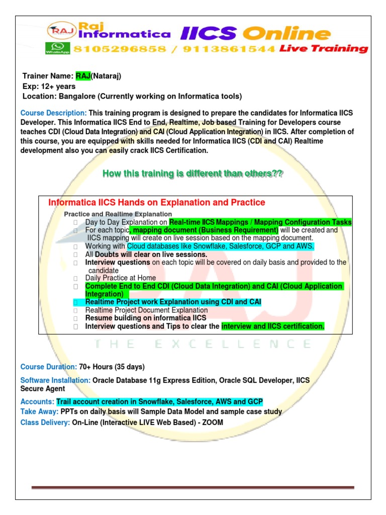 Raj Informatica Cloud IICS Course Content | PDF | Json | Xml