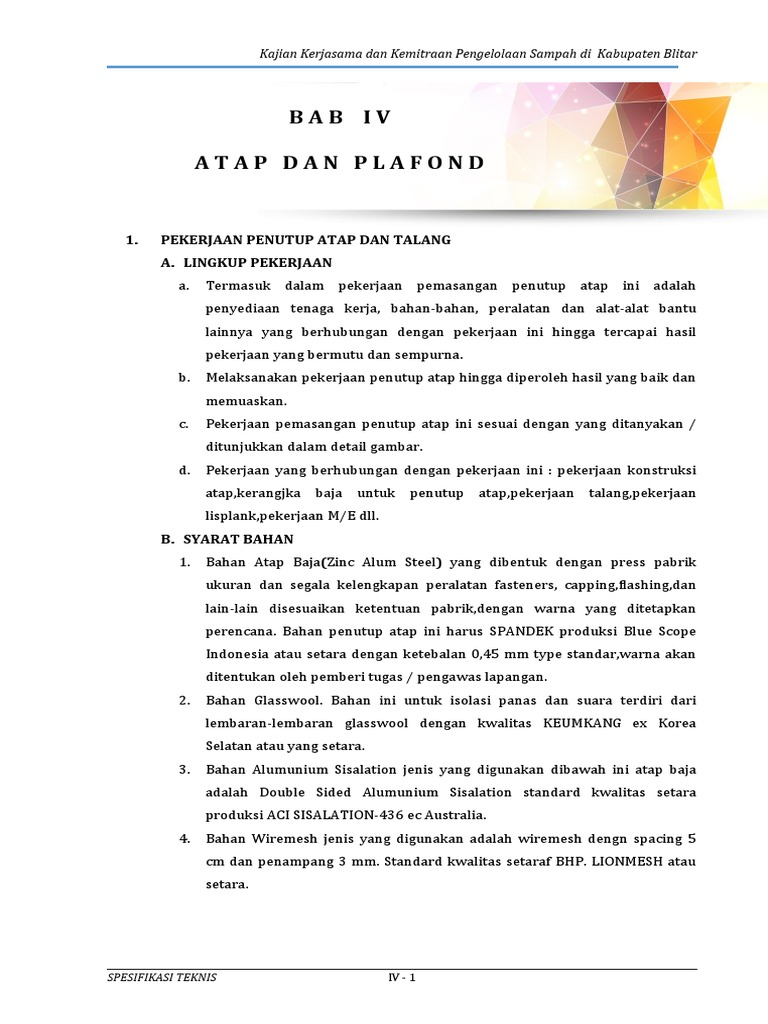 Panduan Teknis Atap & Plafon Blitar | PDF | Teknologi & Rekayasa
