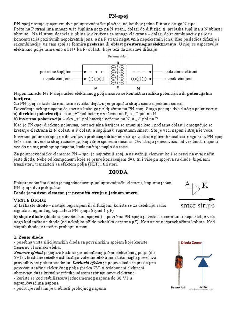 PN - Spoj, Diode | PDF