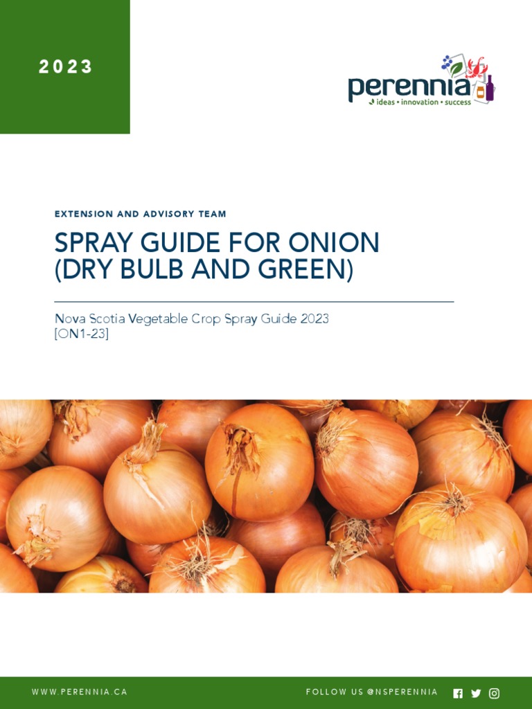 Spray-Guide-for-Onion-Dry-Bulb-and-Green-2023 | PDF | Onion | Herbicide
