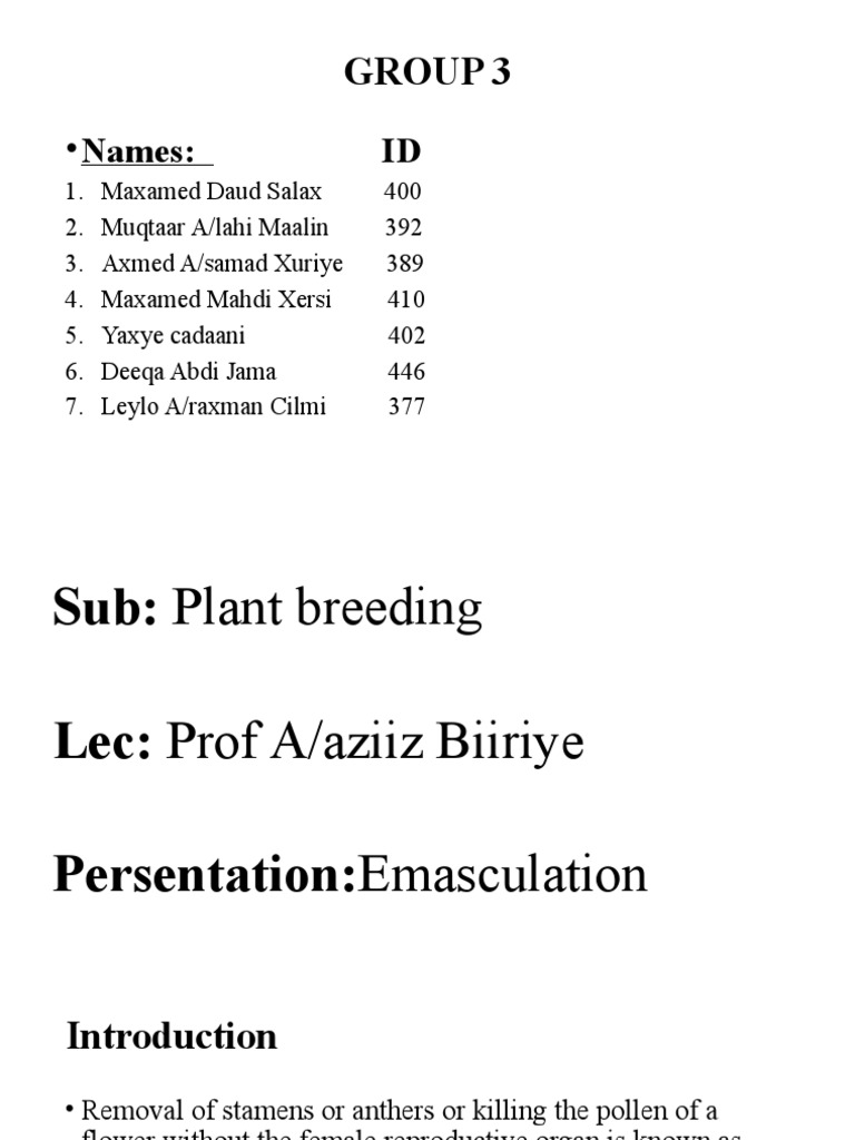 Breeding Group 3 Pdf Flowers Pollination