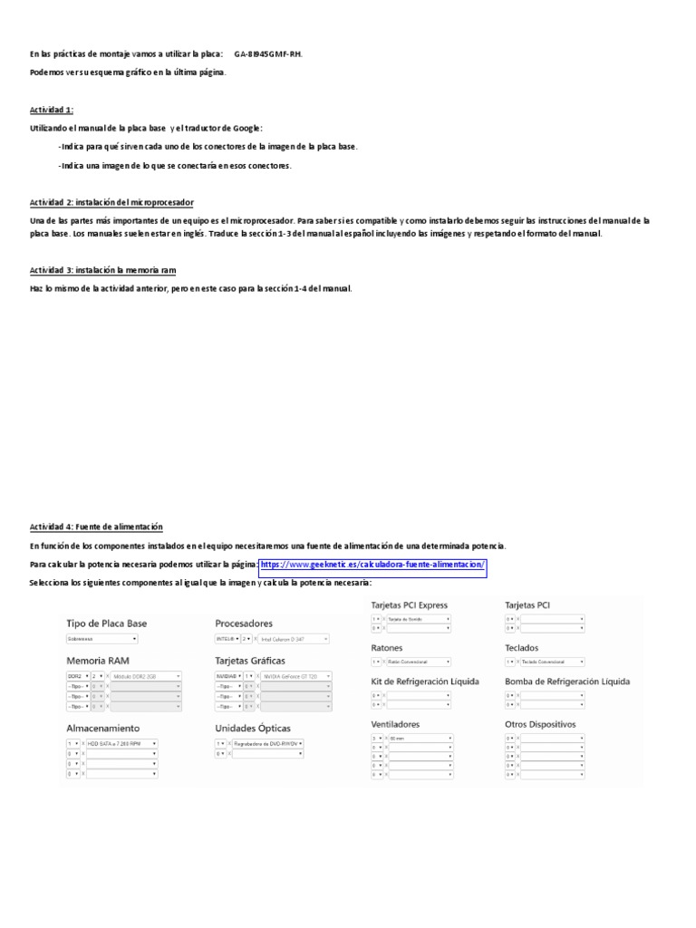 Actividad-Placa Base | PDF