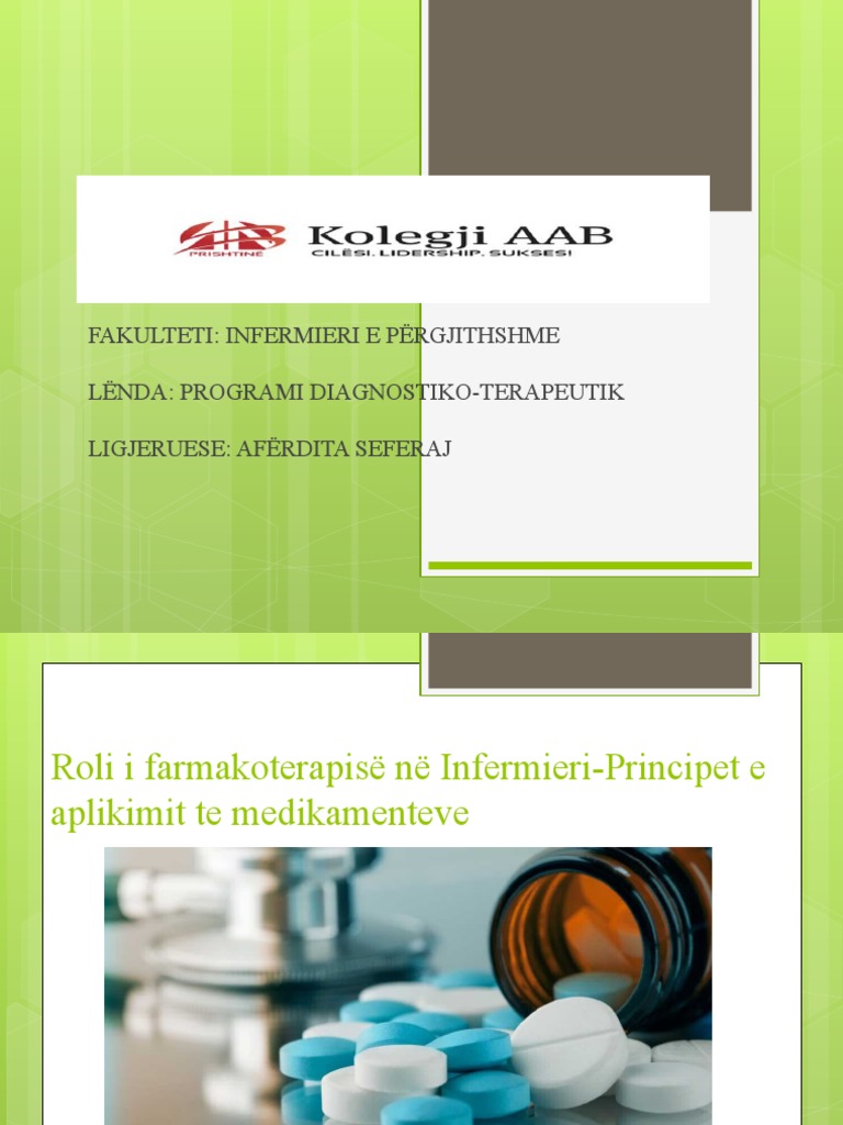 Roli I Farmakoterapis Ne Infermieri | PDF
