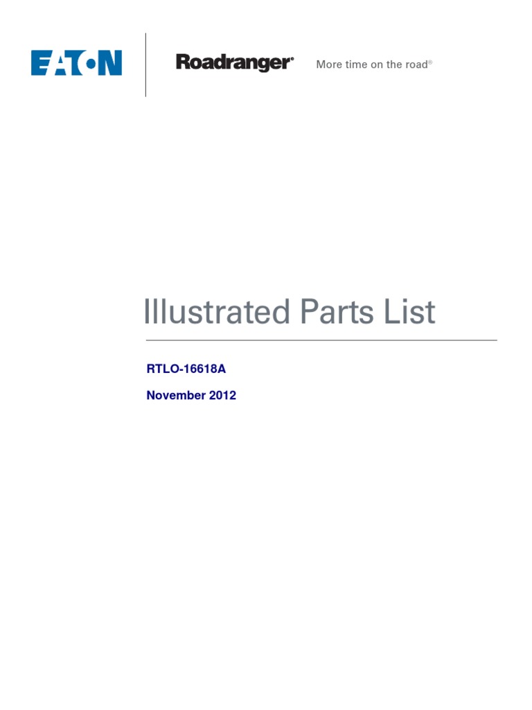 Eatonroadranger RTLO-16618A | PDF | Screw | Pump