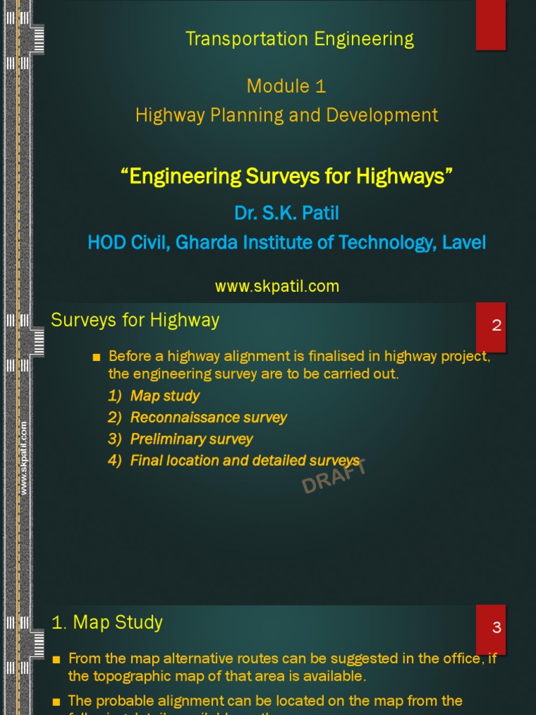 Highway Planning and Development: Transportation Engineering | PDF ...