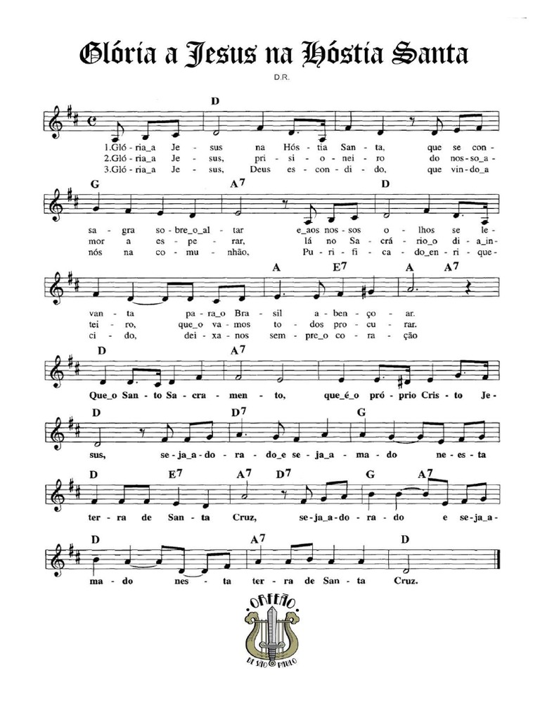 Gloria A Jesus Na Hostia Santa | PDF
