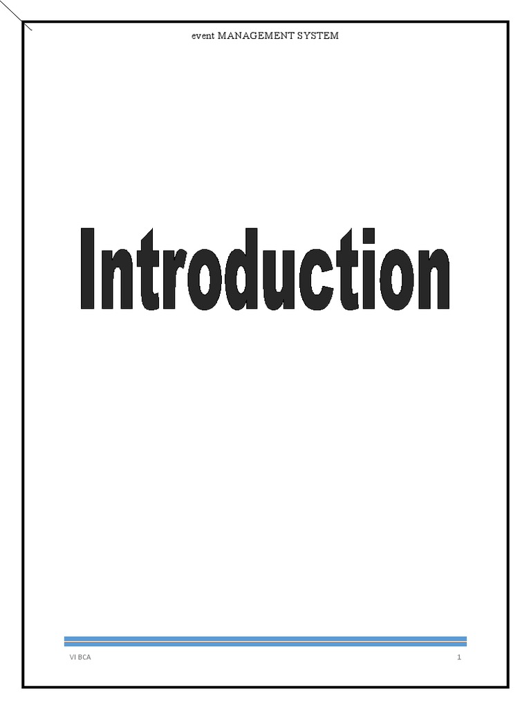 Event Management System Report | PDF | Computing | Software