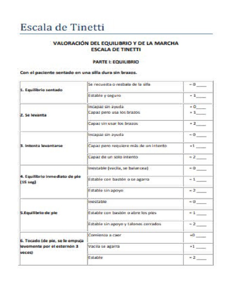 TINETTI | PDF