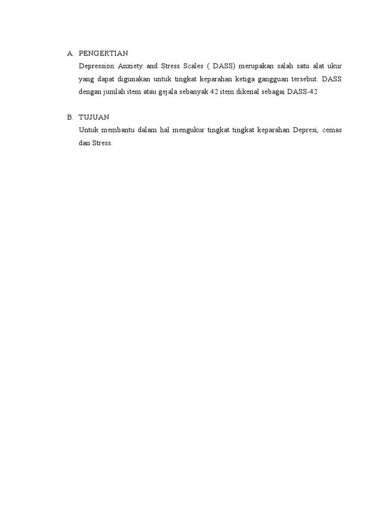 Instrumen Dass 42 Ok | PDF