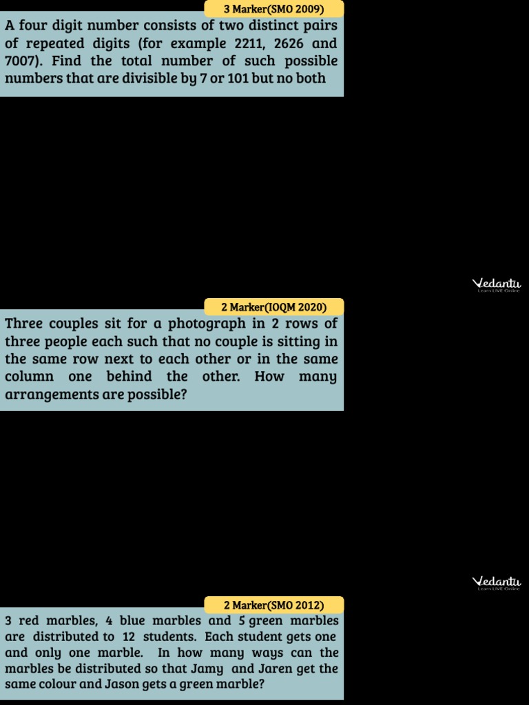 Combinatorics 2-3 Markers-IOQM Prime | PDF | Mathematics | Discrete Mathematics