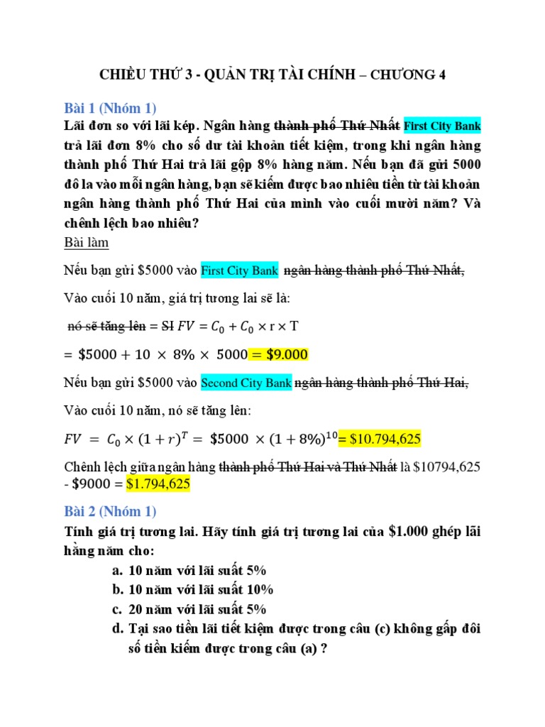 BÀI TẬP QTTC | PDF