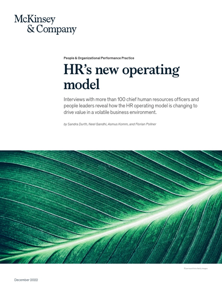 Evolving HR Operating Models for 2023 | PDF | Analytics | Agile ...