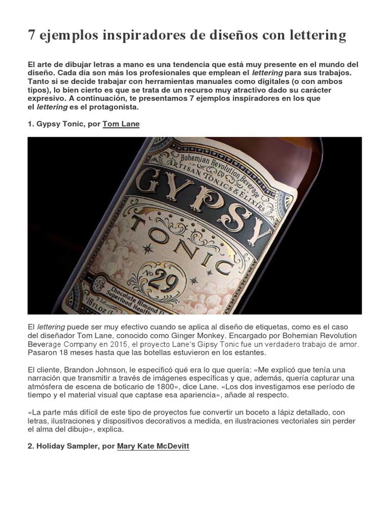 7 Ejemplos Inspiradores de Diseños Con Lettering | PDF | Diseño | Apple ...