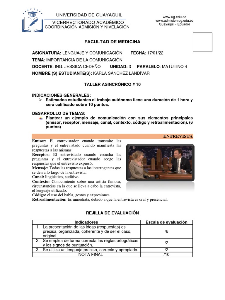 Taller Asincrónico Número 10 | PDF Taller Asincrónico Número 10 | PDF