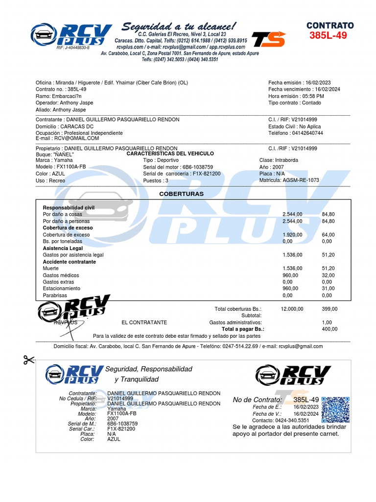 rcv | PDF | Transporte | Vehículos