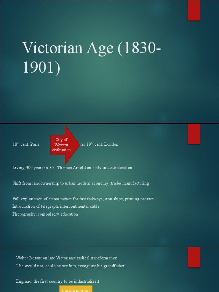 Overview of the Victorian Age (1830-1901) | PDF | Victorian Literature ...