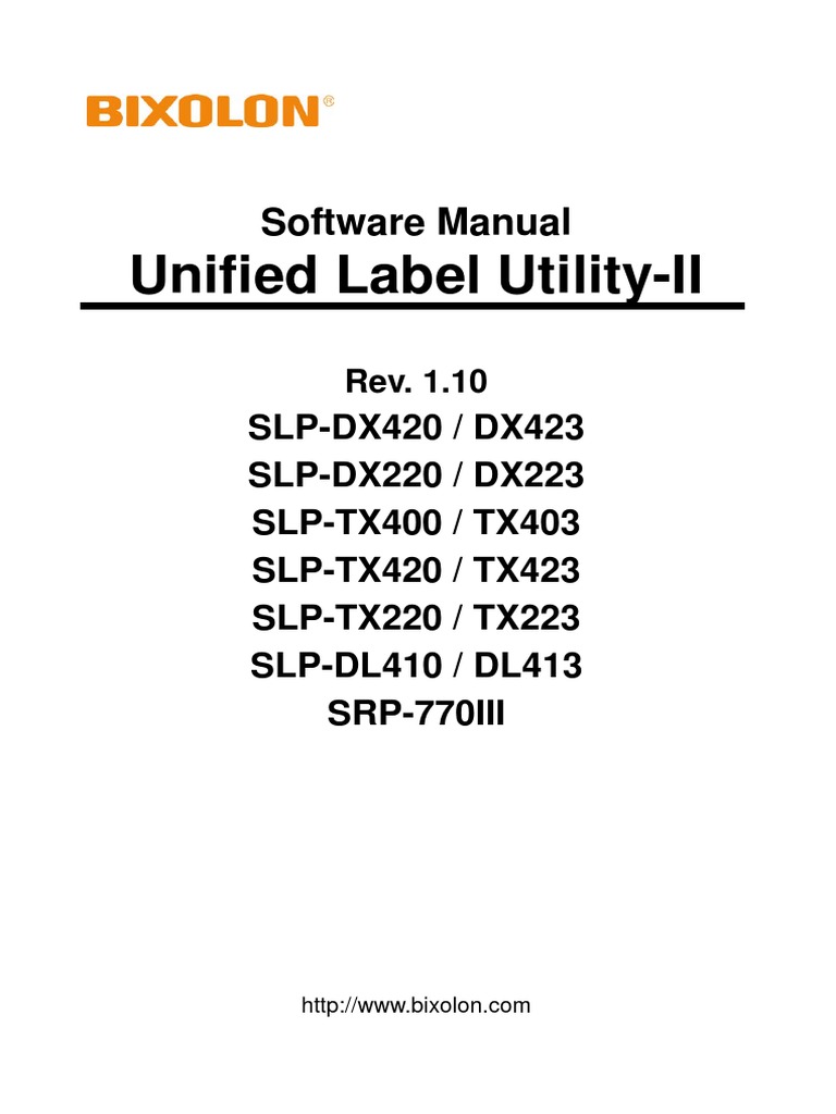 Unified Label Utility-II Guide | PDF | Microsoft Windows | Printer (Computing)
