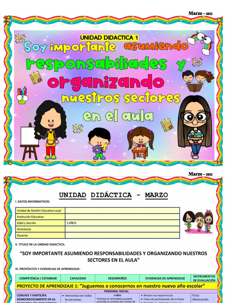 1 Planificador Mensual 3 Años | PDF | Educación de la primera infancia ...