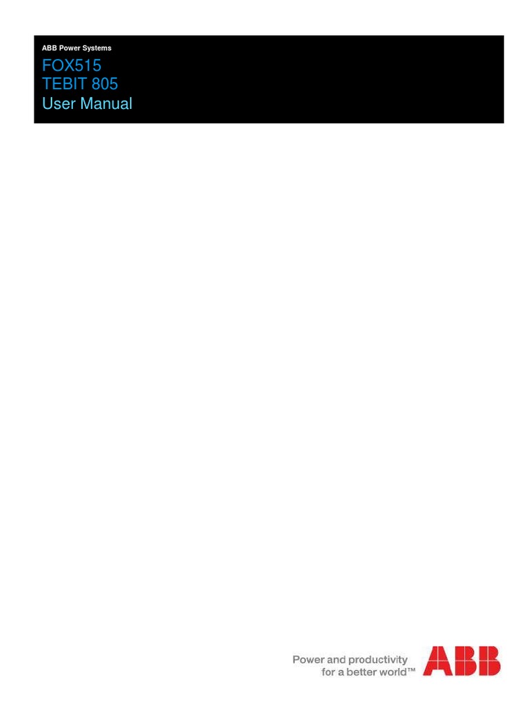 Abb Tebit r8 Ra 1khw002065 | PDF | Relay | Global Positioning System