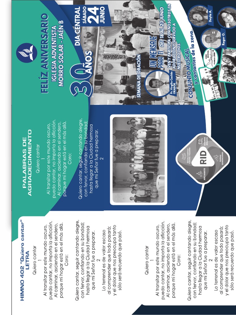 Triptico de Aniversario | PDF