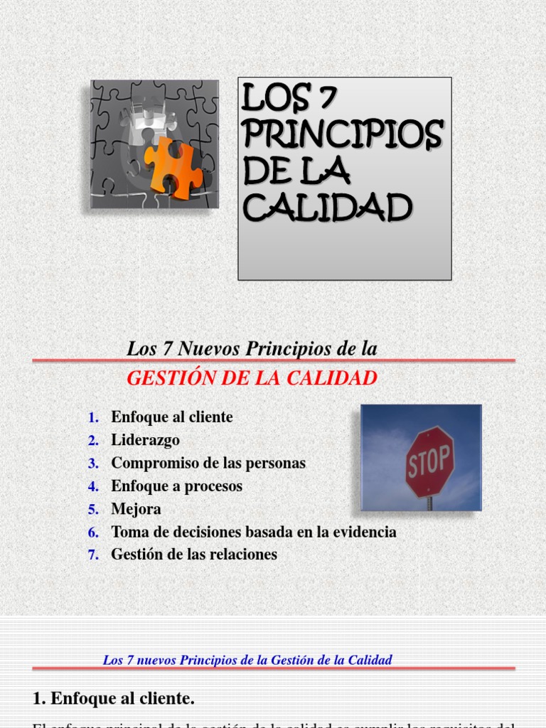 5 Los 7 Principios de La Calidad | PDF | Gestión de la calidad ...