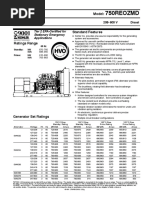 Kohler Model 80rozj Spec Sheet | PDF | Engines | Electric Generator