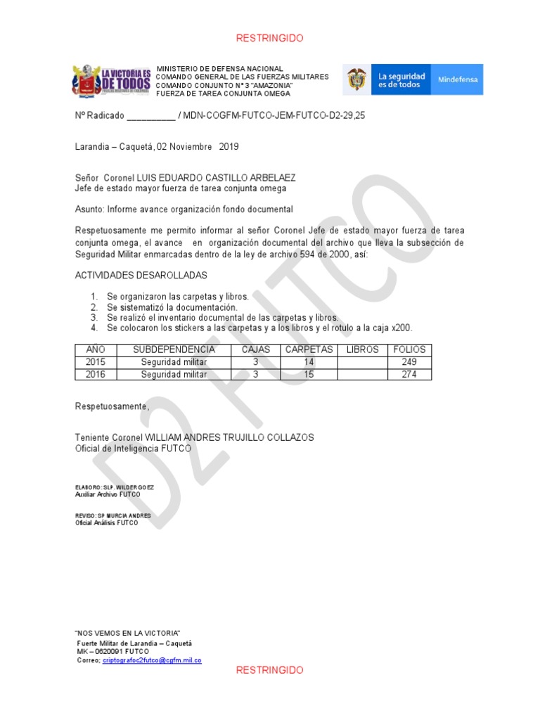 Informe de Gestion Documental | PDF