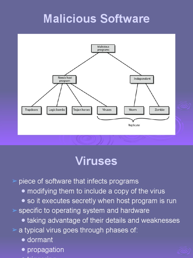 Overview of Malicious Software Types | PDF | Computer Virus | Antivirus ...