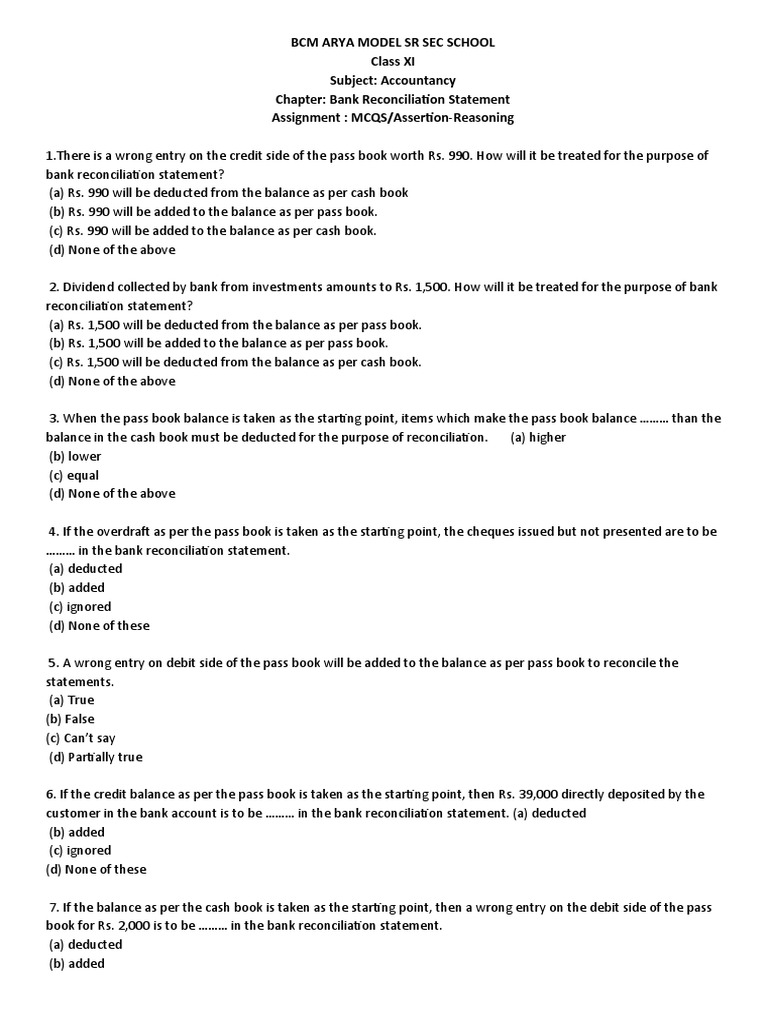 213-C-46295-Assignment Acc Xi Brs | PDF | Cheque | Banks