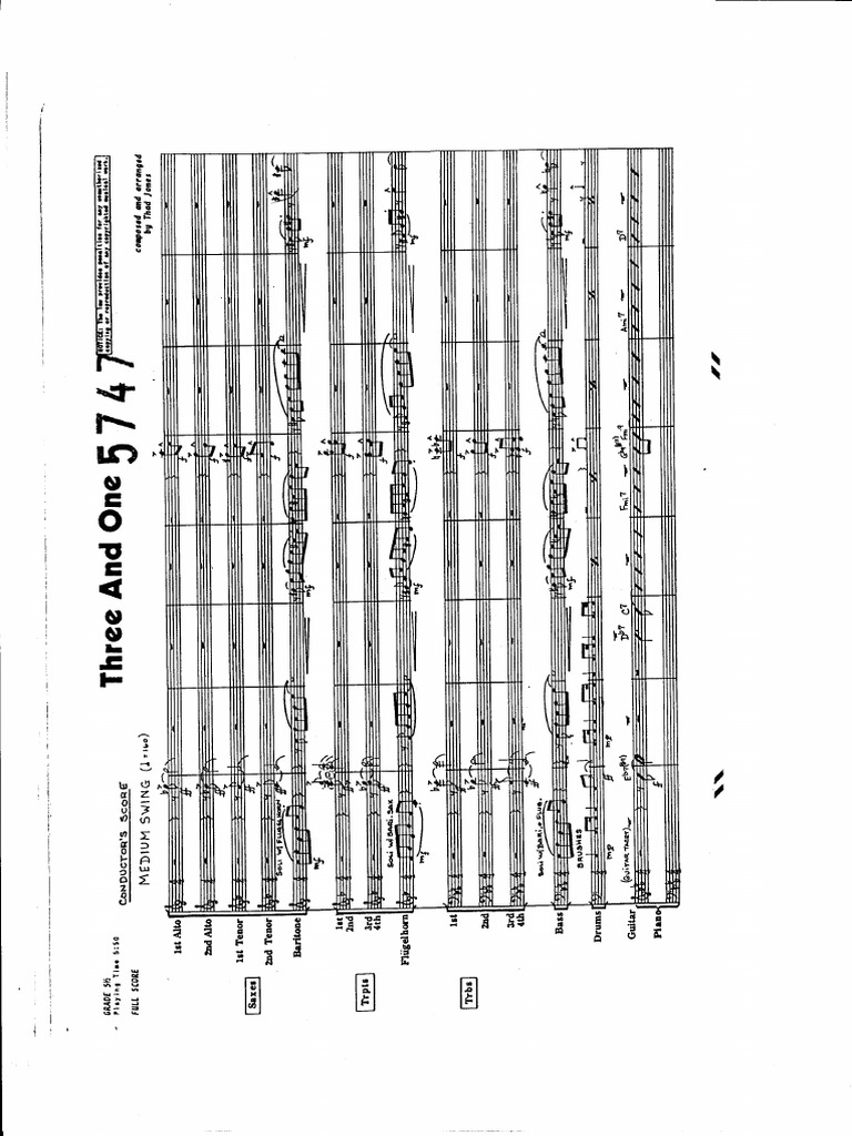 Three and One (Thad Jones) | PDF
