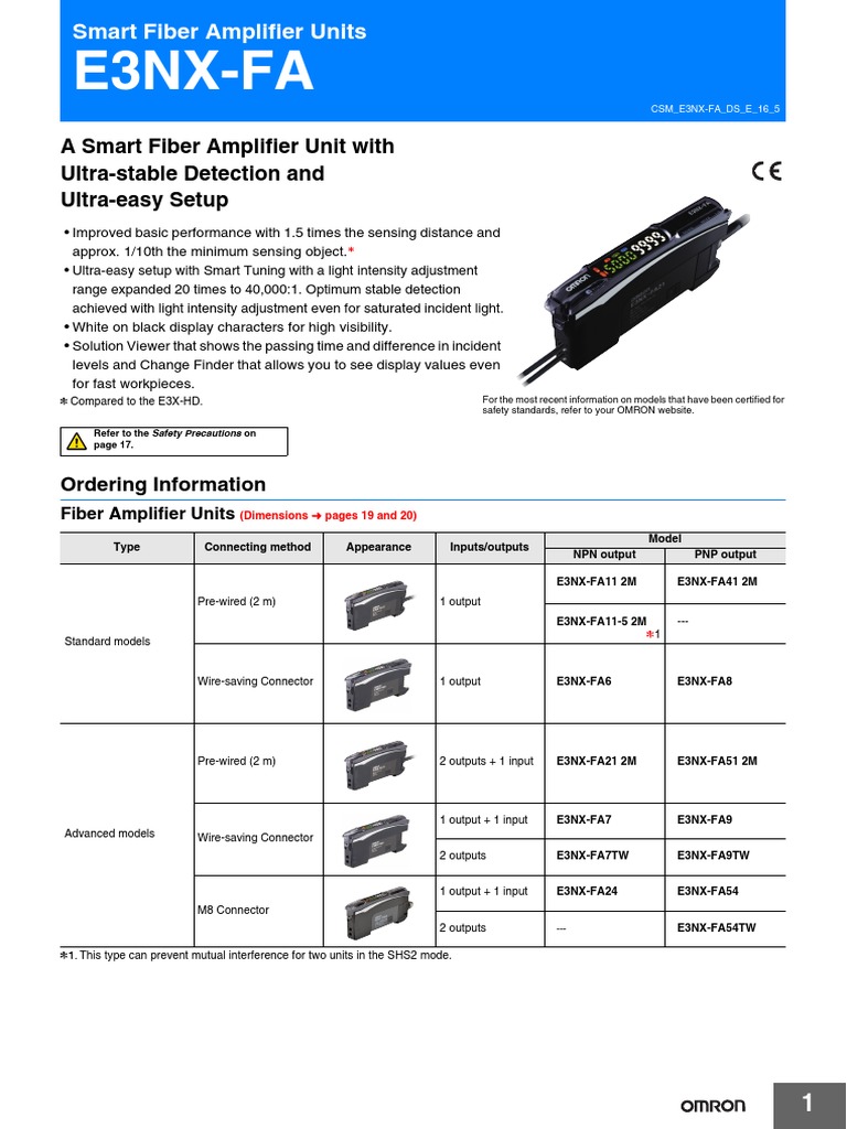 E3nx-Fa Datasheet en | PDF | Power Supply | Bipolar Junction Transistor