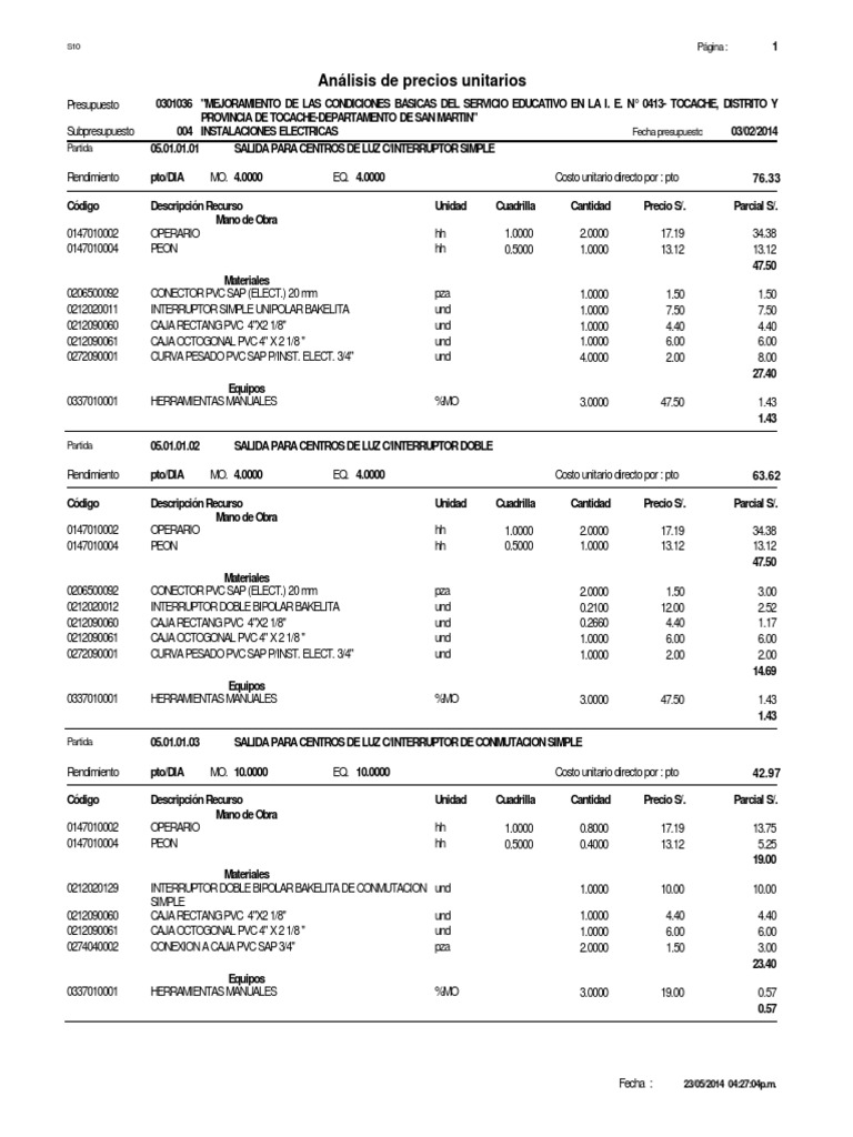 A C U-Inst Electricas | PDF | Equipo | Bienes manufacturados