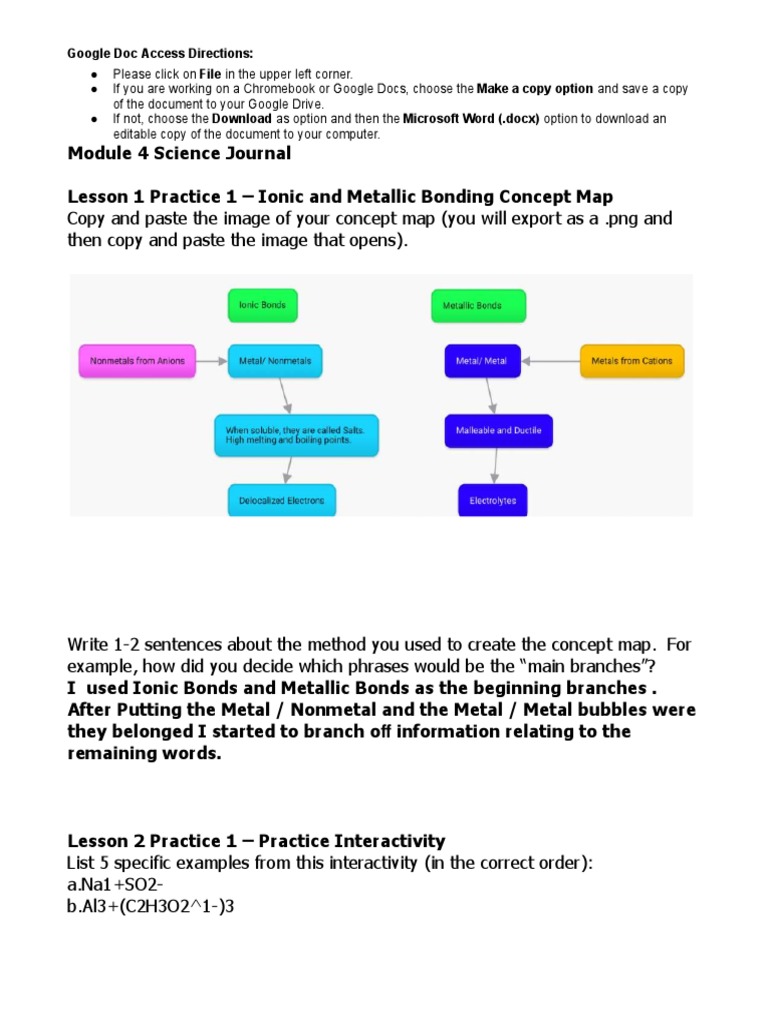 Module Four Science Journal - Joelle Matar | PDF | Chemical Polarity ...