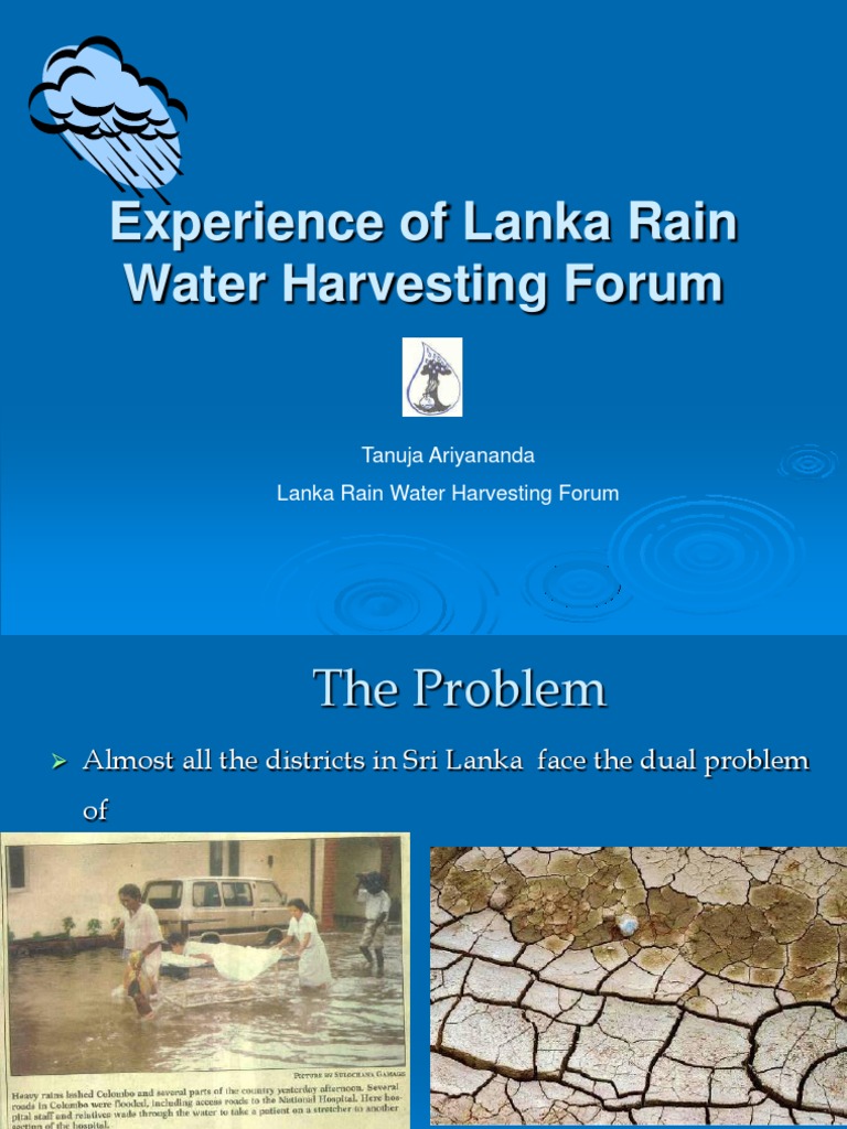 3 Lanka Rain Water Harvesting Forum | PDF | Drinking Water | Groundwater