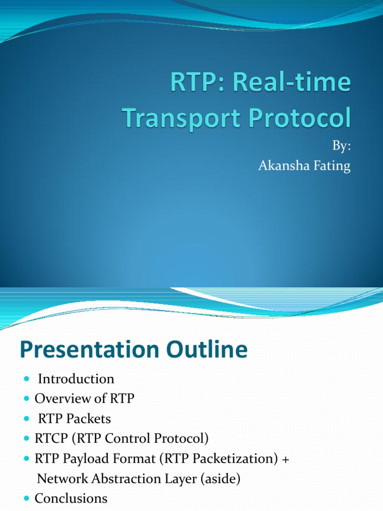 RTP Akansha | PDF | Transmission Control Protocol | Network Packet