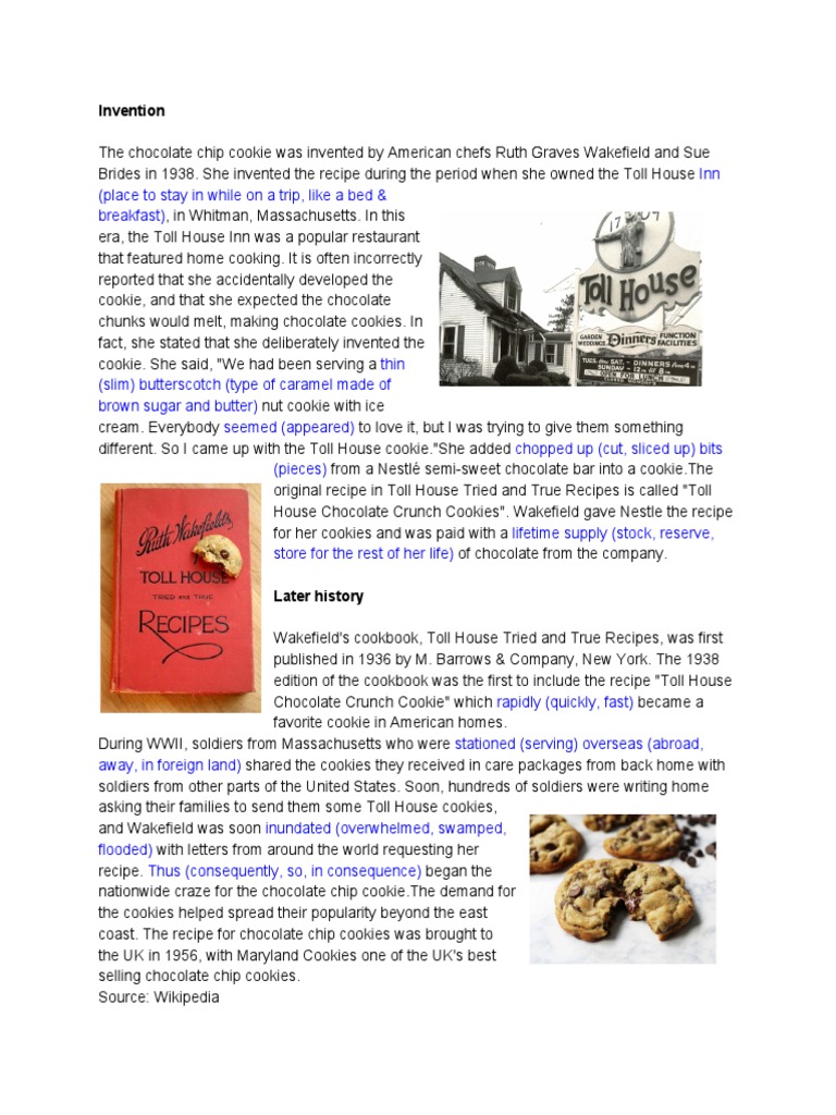 Nestle Toll House Chocolate Chip Cookie Story | PDF | Baked Goods ...