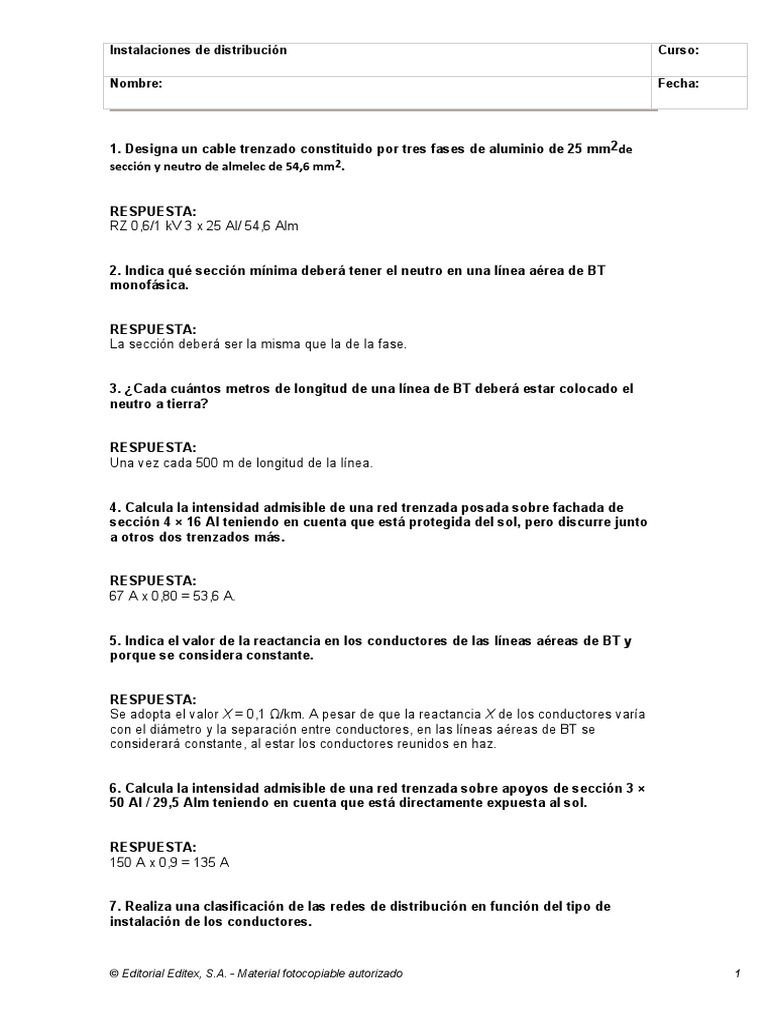 Exam | PDF | Corriente eléctrica | Conductor electrico
