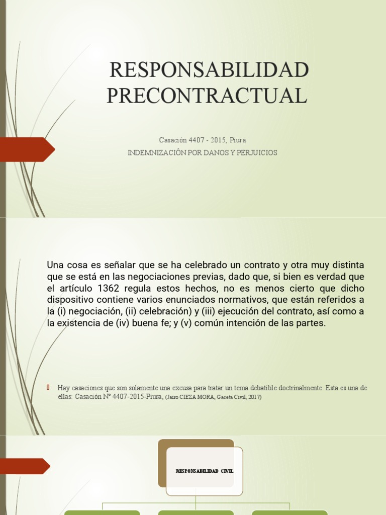RESPONSABILIDA PRECONTRACTUAL | PDF | Daños y perjuicios | Justicia