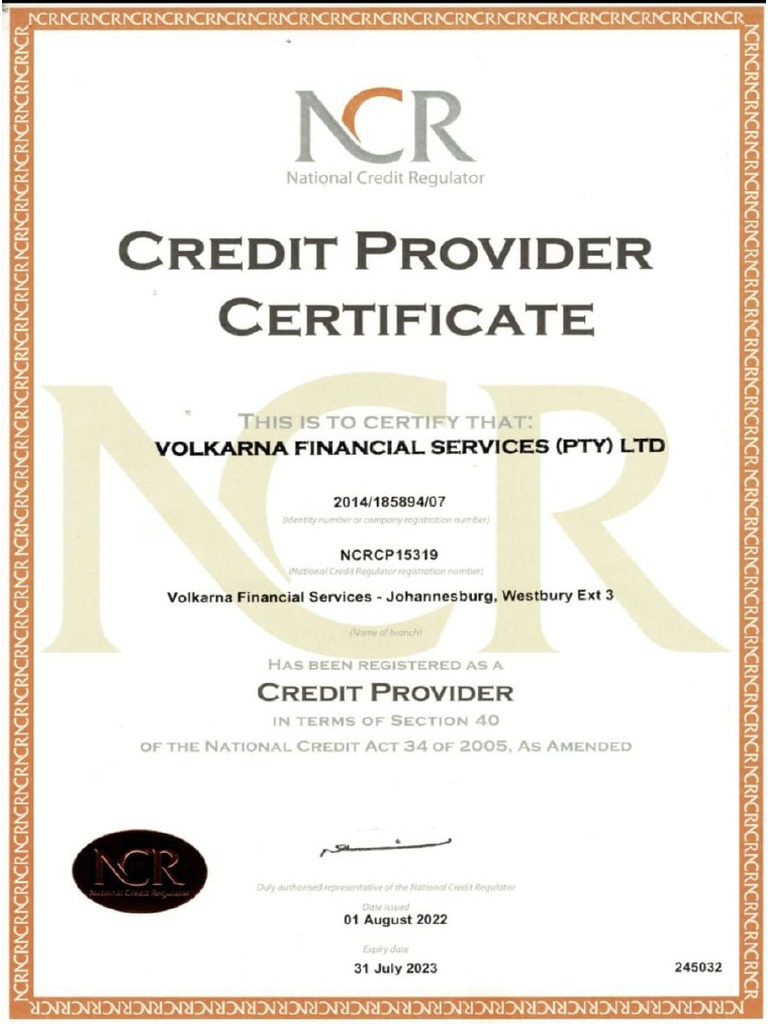 NCR Certificate | PDF