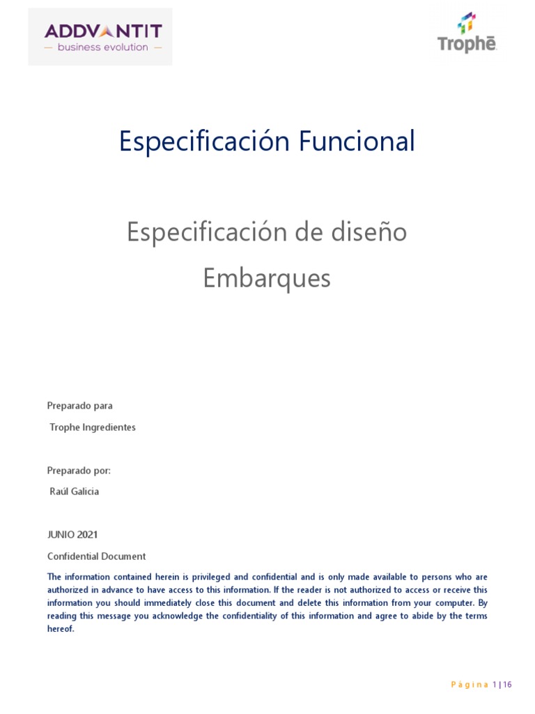 TROPHE - GAP ID DE13 Embarque | PDF | Factura | Informática