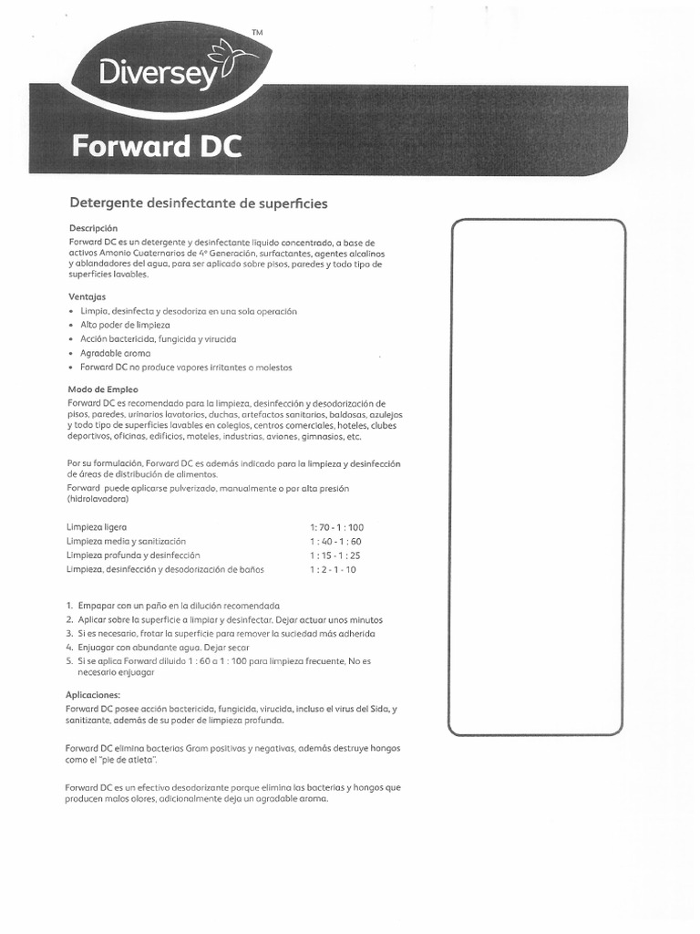 Ficha Tecnica Forward DC | PDF