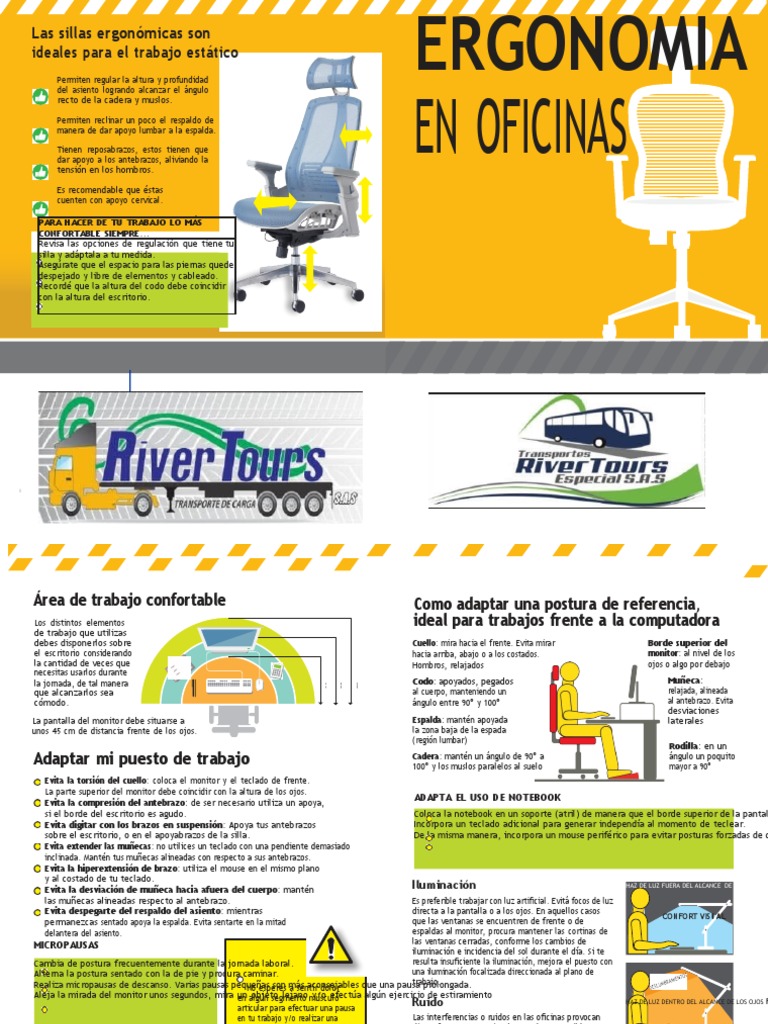 Folleto de Ergonomia en Oficinas 2 | PDF | Factores humanos y ergonomía
