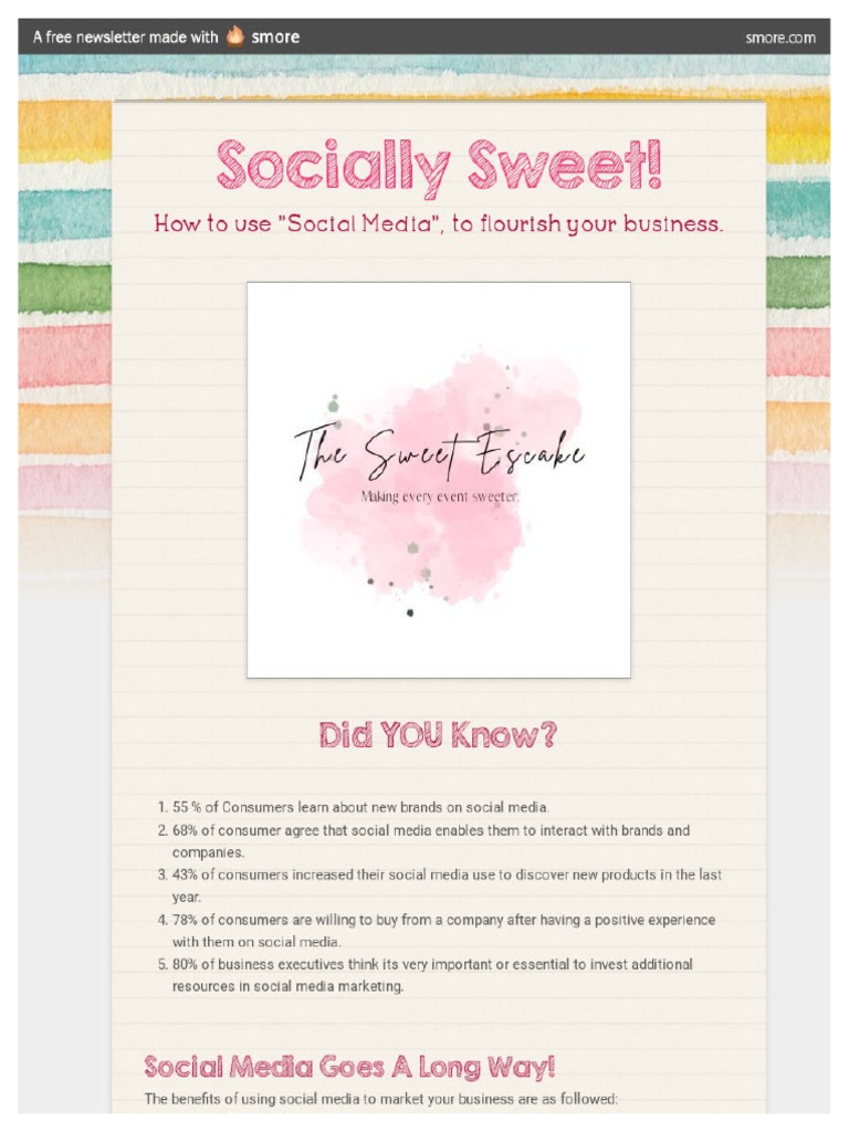Socially Sweet Smore Newsletters | PDF