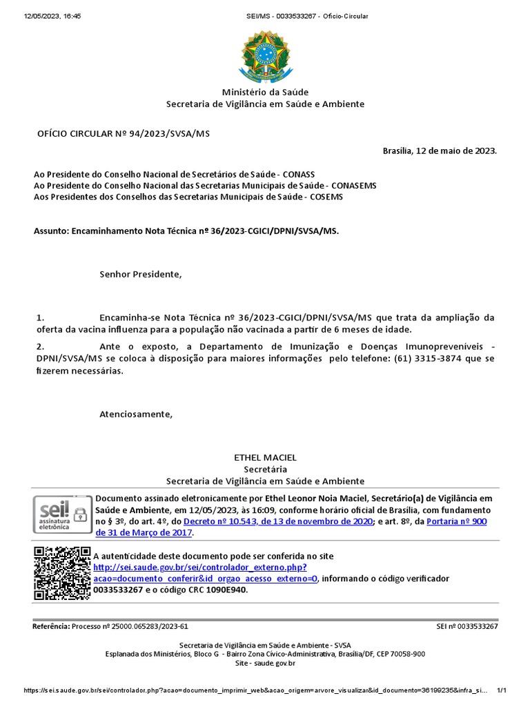 SEI_MS - 0033533267 - Ofício-Circular | PDF SEI_MS - 0033533267 - Ofício-Circular | PDF