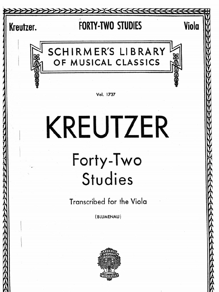 Kreutzer - 42 Etuden Schirmer's | PDF