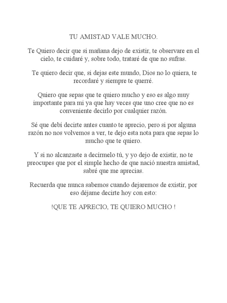 Te Aprecio, Siempre en Mi Corazón | PDF
