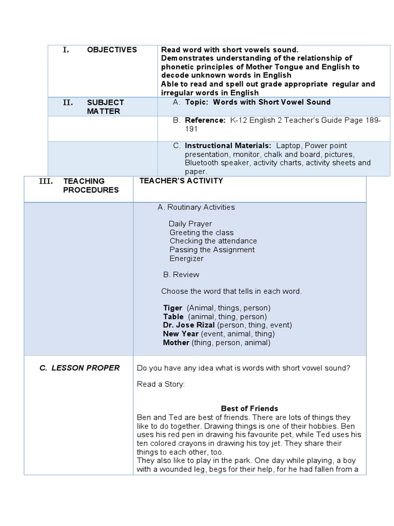 Q4. English2 DLP | PDF | Consonant | Vowel